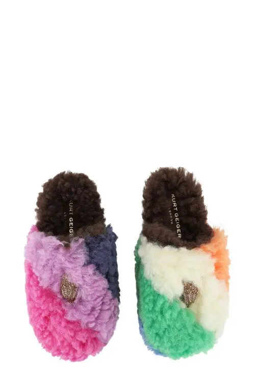 Kurt Geiger Kensington Faux Shearling Slipper - Multicolor