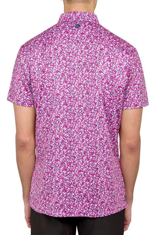 CON.STRUCT Micro Floral Print Performance Button-down Shirt - Multi