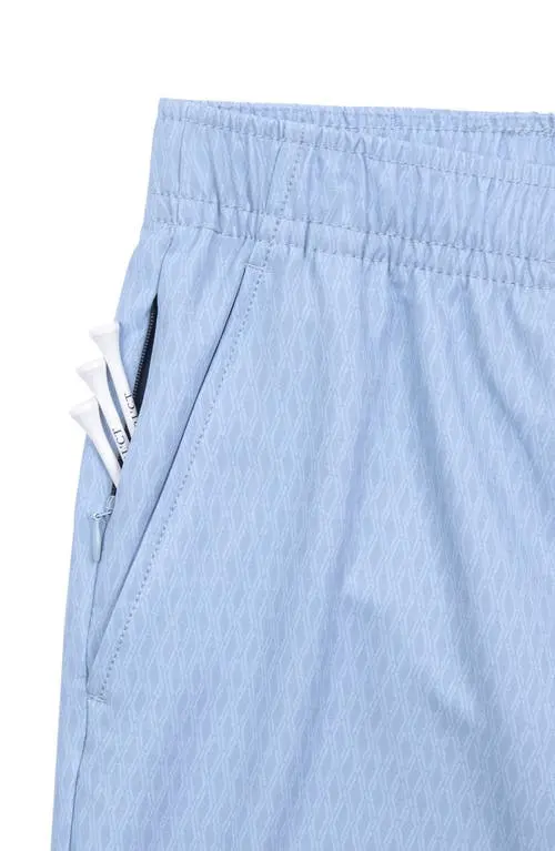 CON.STRUCT Diamond Print Recycled Performance Golf Pants - Lt Blue