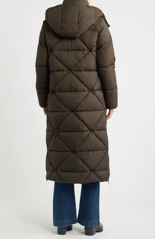 Sam Edelman Quilted Puffer Coat With Removable Hood - Caf Noir