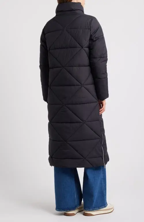 Sam Edelman Quilted Puffer Coat With Removable Hood - Navy Blue