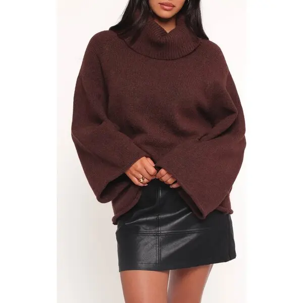 PETAL & PUP Bindy Oversize Turtleneck Sweater