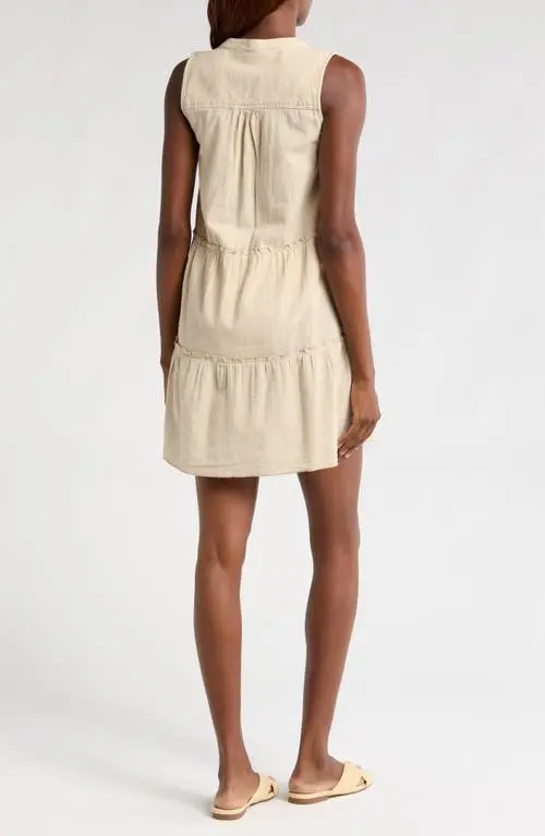 Elan Tiered Cotton-blend Dress - Sand