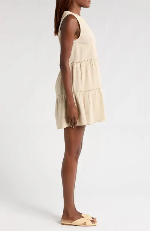 Elan Tiered Cotton-blend Dress - Sand