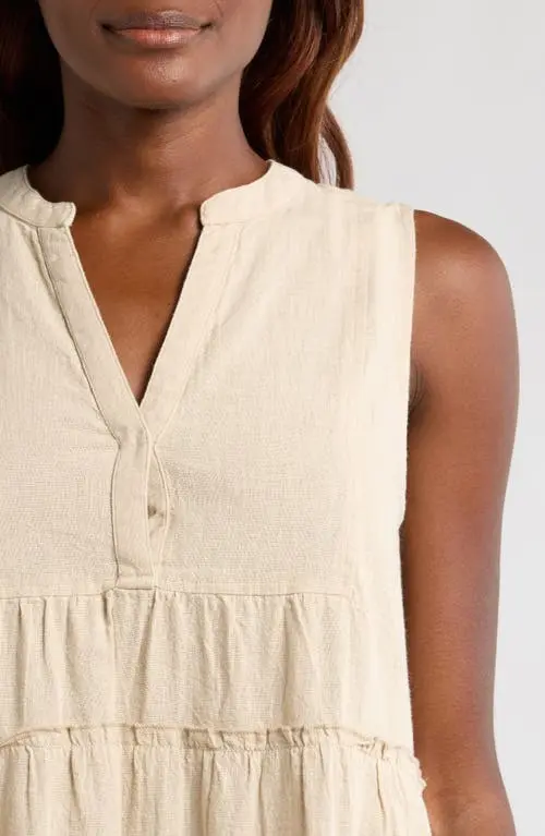Elan Tiered Cotton-blend Dress - Sand