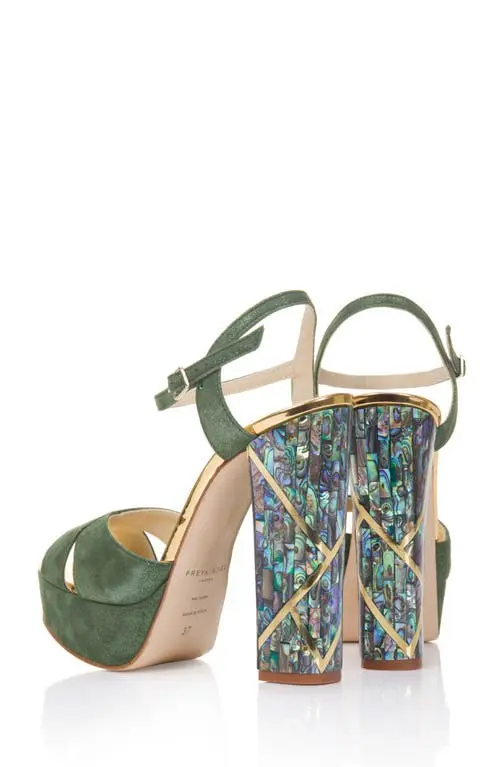 FREYA ROSE Cher Verde Pearl Heel Sandal - Green