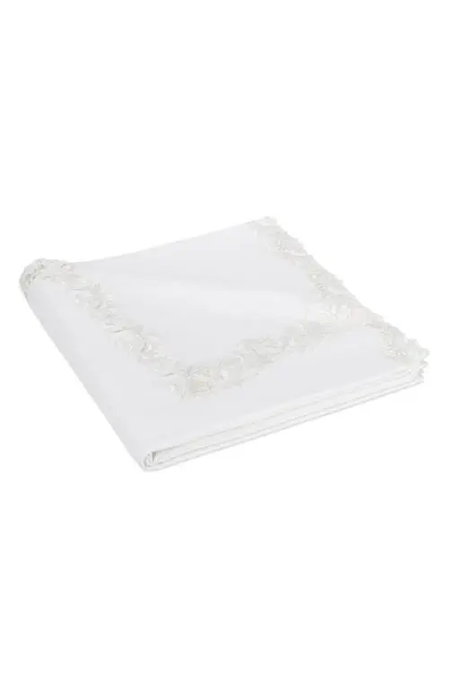 MATOUK Lace Piqué Cotton Coverlet - Virginia White