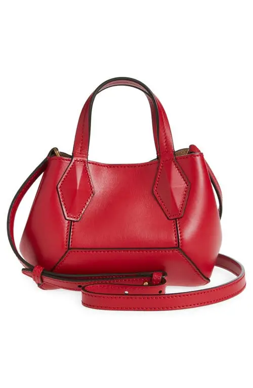 JIMMY CHOO Extra Small Diamond Leather Tote - Ruby Red/gold