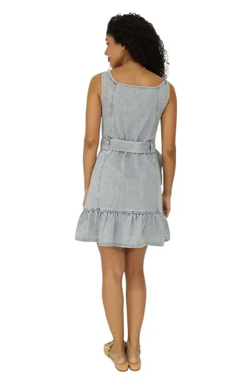 BELLE & BLOOM Reunite Denim Mini Dress - Stonewash