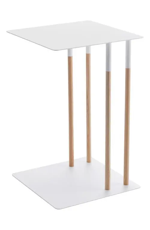 YAMAZAKI Sliding Side Table - White