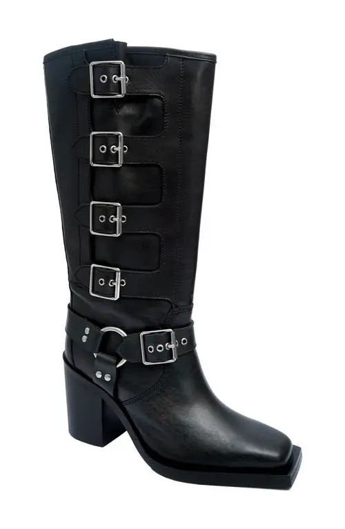 KENNETH COLE Emmett Knee High Boot - Black Leather