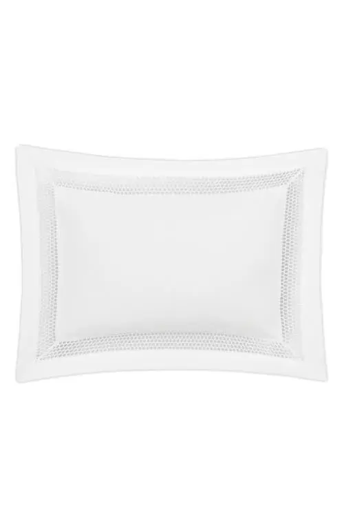 MATOUK Lace Piqué Cotton Sham - Cecily White