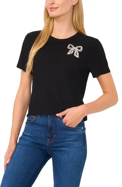 CECE DUPRAZ Embellished Bow T-shirt