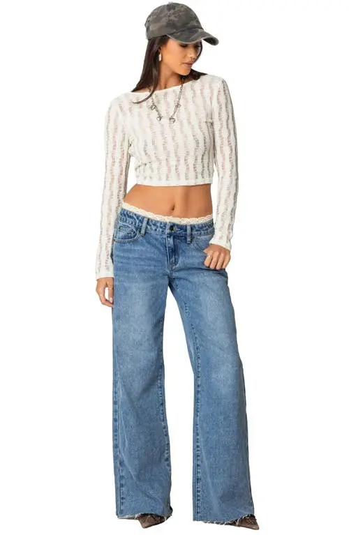 EDIKTED Twisted Back Knit Crop Top
