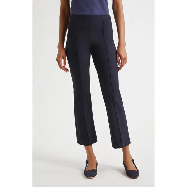 Vince Pintuck Pleat Crop Flare Pants - 403cbl-coastal Blue