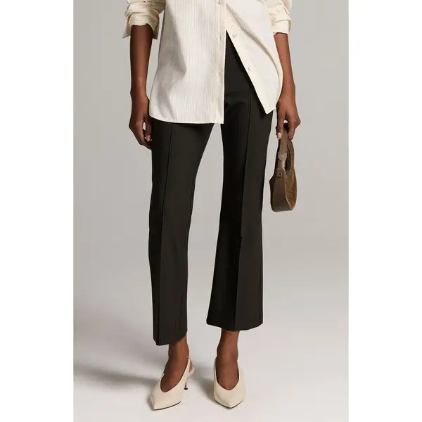 Vince Niki Mid-rise Cropped Flare Pants - Deep Forest