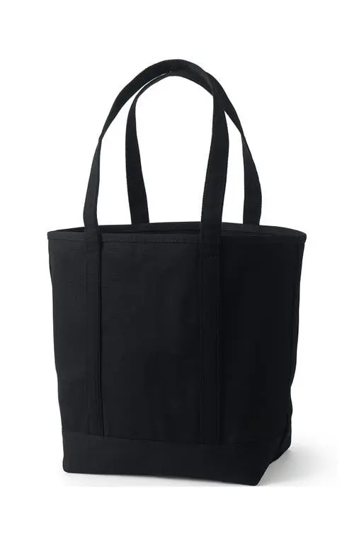 LANDS' END Canvas Tote Bag - Black/black