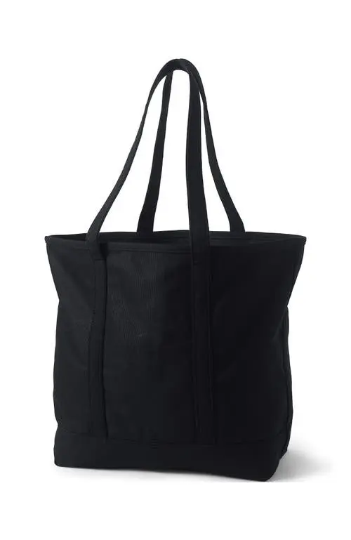 LANDS' END Canvas Tote Bag - Black/black