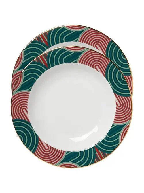 La DoubleJ Soup Plates Set Of 2 - Slinky Verde