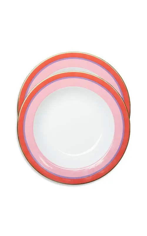 La DoubleJ Soup Plates Set Of 2 - Rainbow Rosa