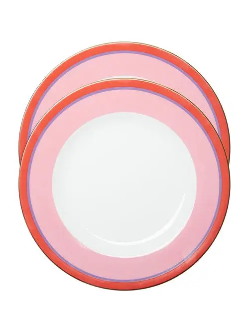 La DoubleJ Dinner Plates Set Of 2 - Rainbow Rosa