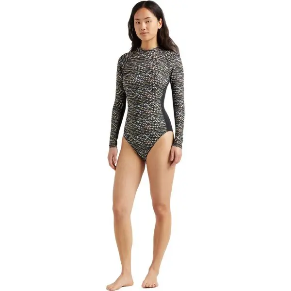 Vilebrequin Pearl Print Long Sleeve Rashguard Swimsuit - Noir