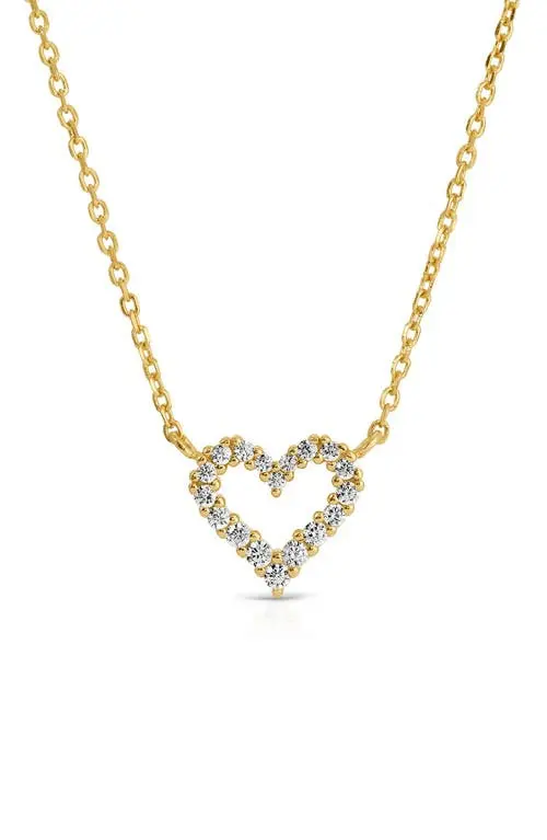 JOY DRAVECKY JEWELRY Mini Pavé Heart Pendant Necklace - Gold