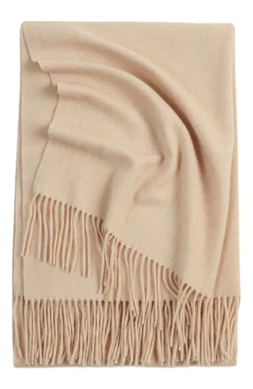 Gobi Cashmere Oversized Cashmere Woven Scarf - Beige