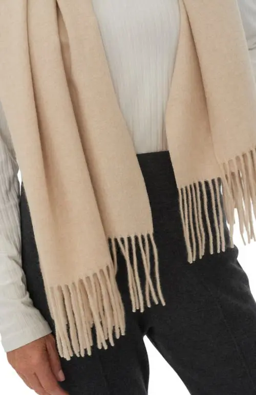 Gobi Cashmere Oversized Cashmere Woven Scarf - Beige