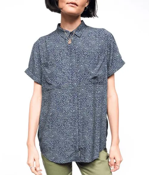 WILDFANG Empower Button-up Shirt - Animal Navy/multi