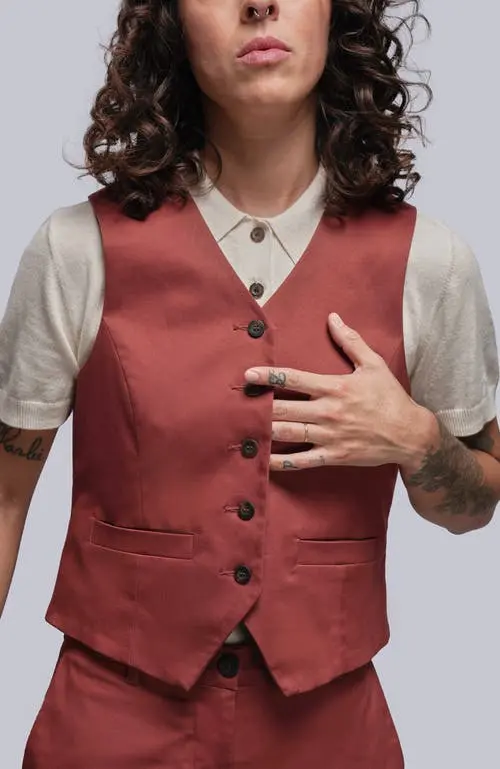 WILDFANG Tailored Fit Vest - Cinnamon