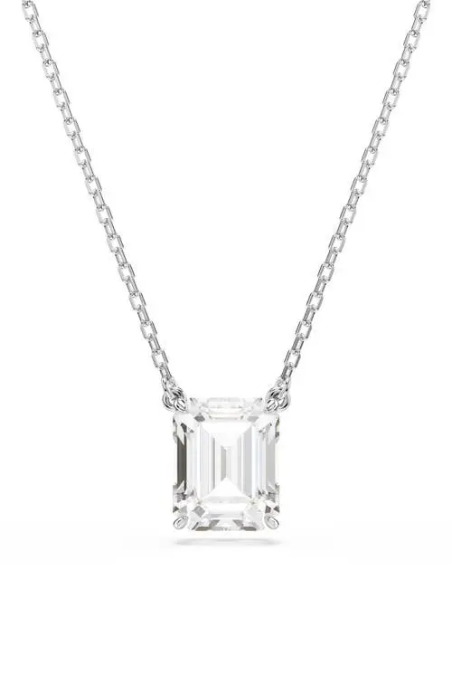 SWAROVSKI Stilla Pendant Necklace - Silver/ White