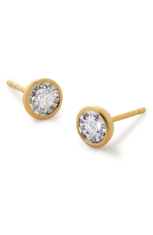 Monica Vinader Essential Lab-grown Diamond Solitaire Stud Earrings - 18k Gold Vermeil