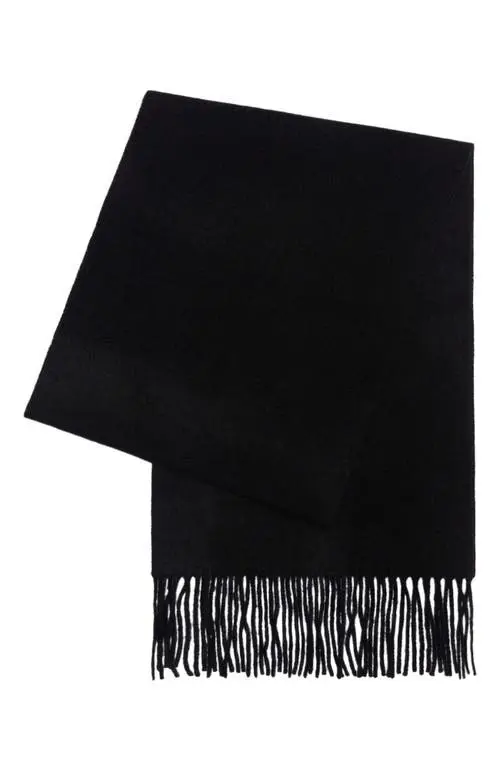 Gobi Cashmere Cashmere Fringed Scarf - Black