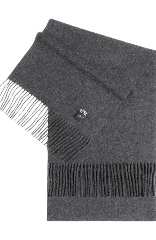 Gobi Cashmere Cashmere Fringed Scarf - Dim Gray