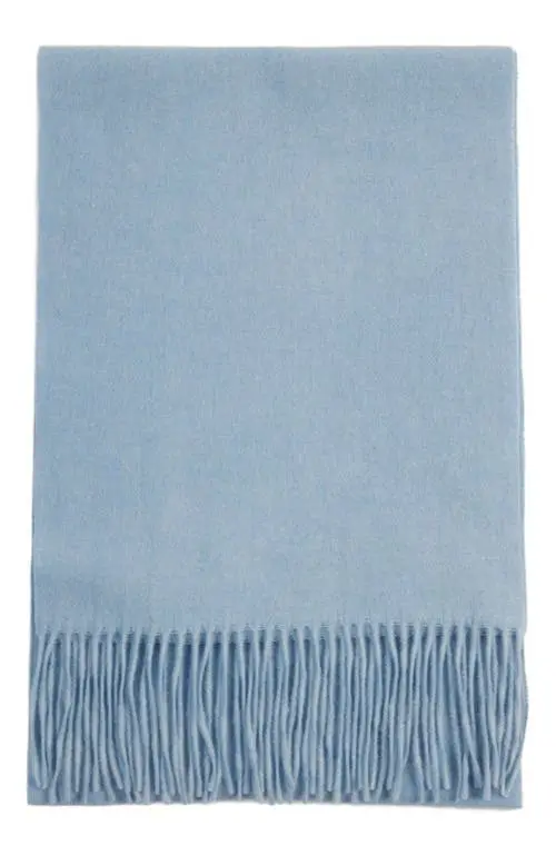 GOBI MONGOLIAN CASHMERE Cashmere Fringed Scarf - Light Blue