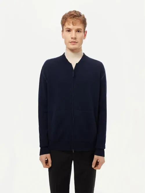 Gobi Cashmere Jacket With Zip Closure