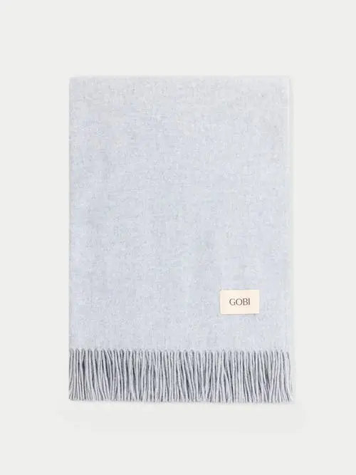 Gobi Cashmere Large Blanket With Fringe - High Rise