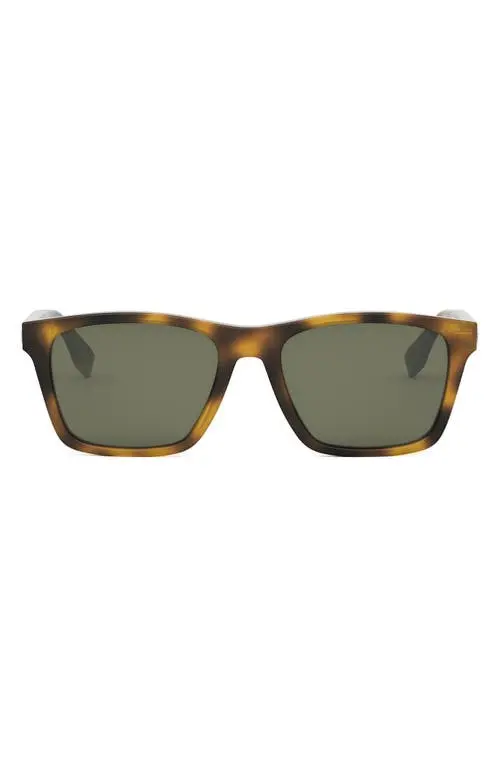 Fendi Essential 54mm Geometric Sunglasses - Blonde Havana/green