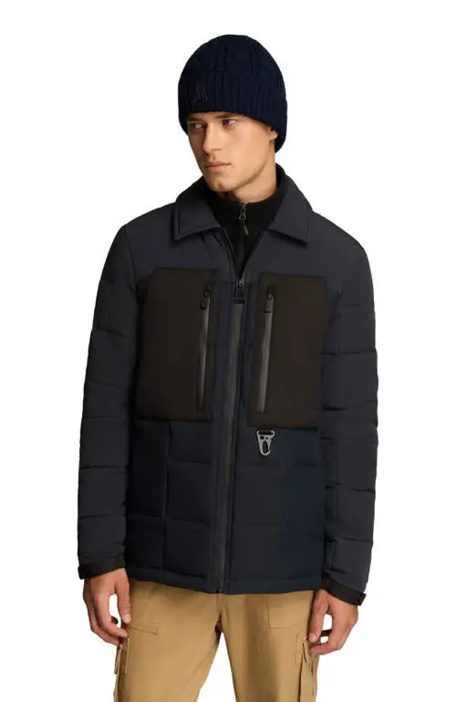 ALPENHAUS Berdiac Mixed Media Quilted Jacket - Indigo