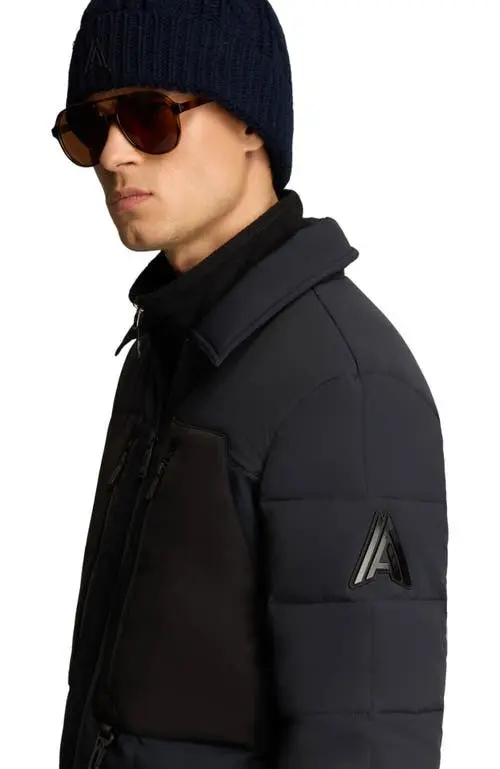 ALPENHAUS Berdiac Mixed Media Quilted Jacket - Indigo
