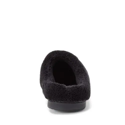 DEARFOAMS Libby Quilted Terry Clog Slipper - Black