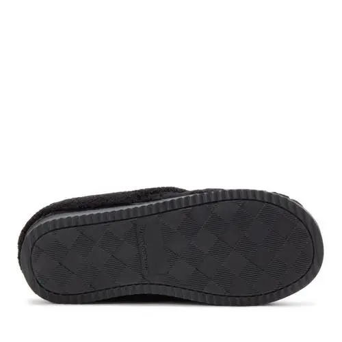 DEARFOAMS Libby Quilted Terry Clog Slipper - Black