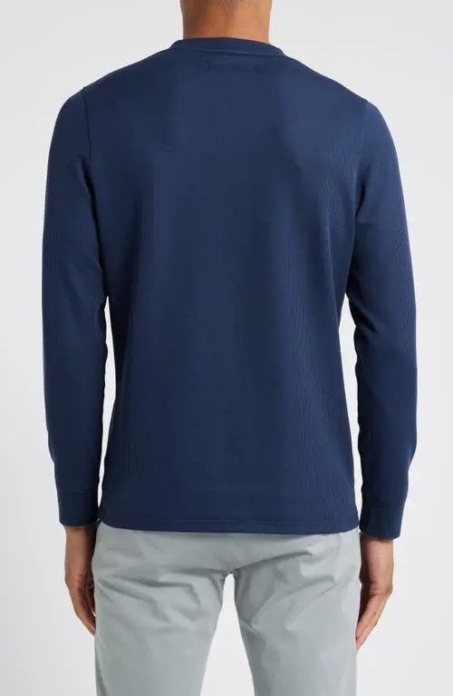 Mizzen+main Henderson Long Sleeve Henley - Navy Solid