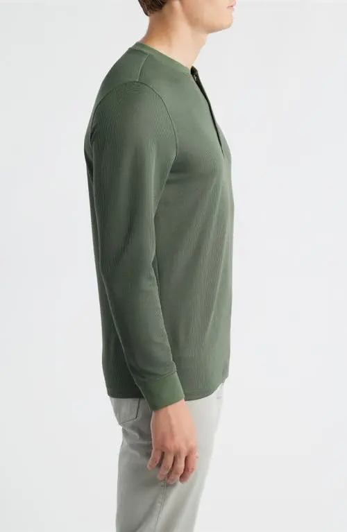 Mizzen+main Henderson Long Sleeve Henley - Olive