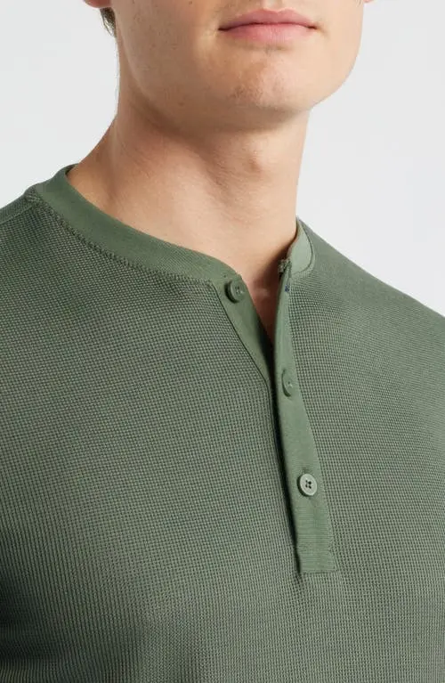 Mizzen+main Henderson Long Sleeve Henley - Olive
