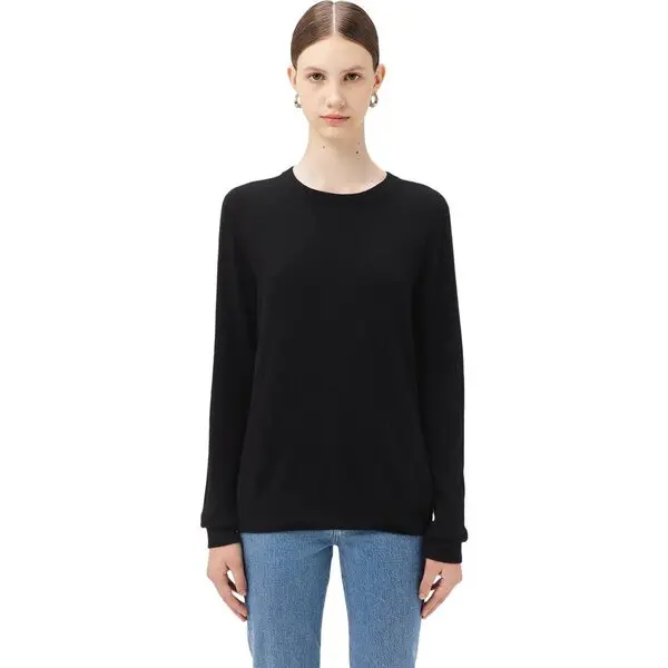 Gobi Cashmere Cashmere Crewneck Sweater - Black