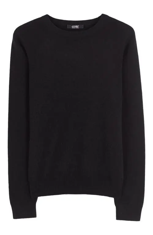 Gobi Cashmere Cashmere Crewneck Sweater - Black