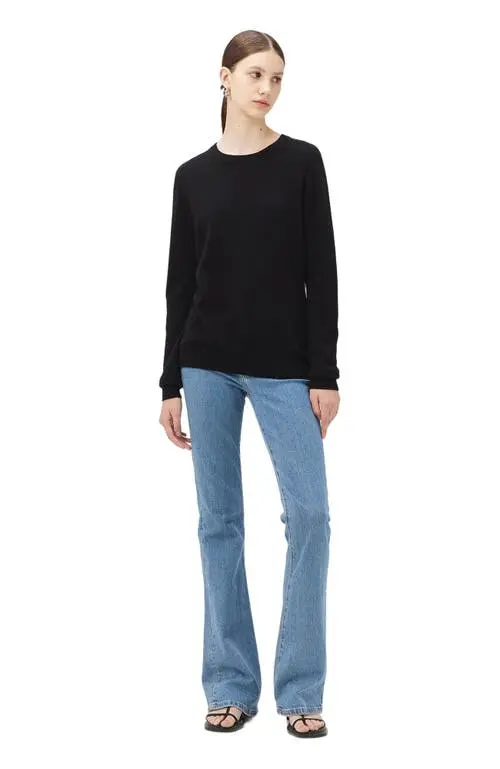 Gobi Cashmere Cashmere Crewneck Sweater - Black