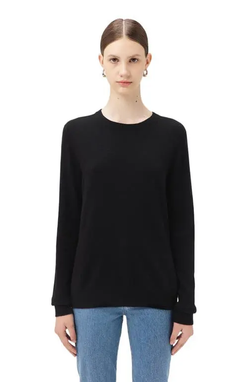 Gobi Cashmere Cashmere Crewneck Sweater - Black